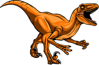 Dinosaur mascot dino raptors roar sport Royalty Free Vector