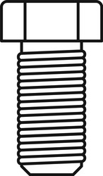 Metal bolt icon outline style Royalty Free Vector Image
