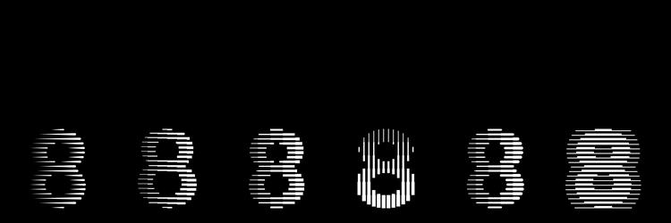 Number eight 8 logo lines abstract modern art Vector Image