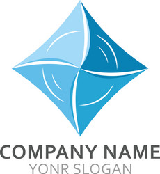 Air cooler logo with wind concept Royalty Free Vector Image