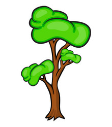 Cartoon tree symbol icon design beautiful Vector Image