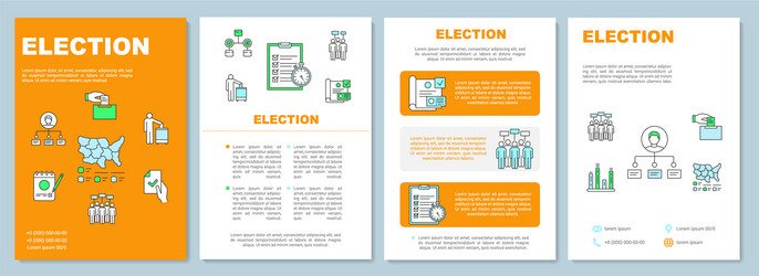 Referendum brochure template layout holding Vector Image