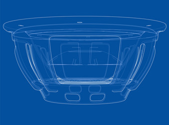 Outline subwoofer speaker Royalty Free Vector Image