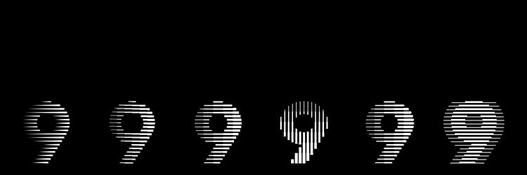 Number nine 9 logo lines abstract modern art Vector Image