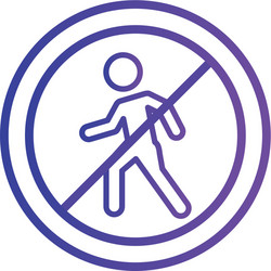 No entry for pedestrians icon Royalty Free Vector Image