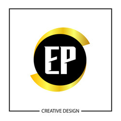 Initial letter ep logo template design Royalty Free Vector