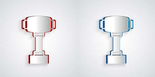 Paper cut gear shifter icon isolated on grey Vector Image