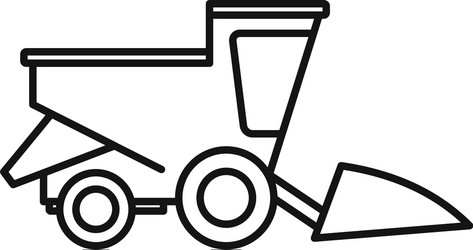 Tractor plow icon outline style Royalty Free Vector Image