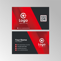 Simple abstract red id card design Royalty Free Vector Image