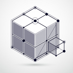 Mechanical scheme black and white engineering Vector Image