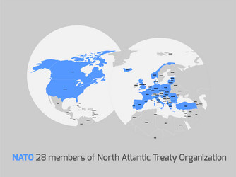 Map nato countries detailed design Royalty Free Vector Image