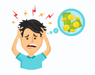 Cartoon hungry man Royalty Free Vector Image - VectorStock