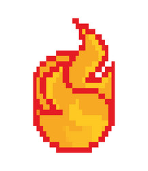 Fire pixel art Royalty Free Vector Image - VectorStock