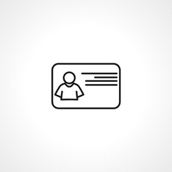 Id card outline icon identificationlinear card Vector Image
