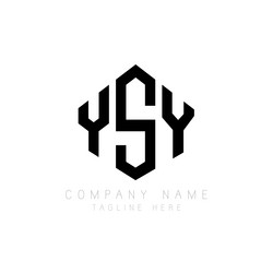 Ysy letter logo design with polygon shape Vector Image