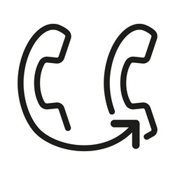 Call transfer line icon phone symbol Royalty Free Vector