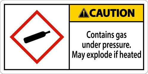Danger contains gas under pressure ghs sign Vector Image