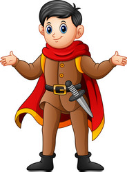 Young prince cartoon Royalty Free Vector Image