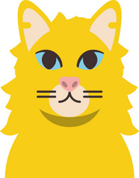 Cute yellow cat cartoon design Royalty Free Vector Image