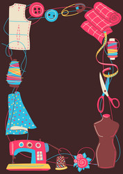 Knitting handicraft and hand made Royalty Free Vector Image