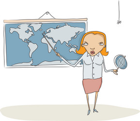 Cartoon teacher Royalty Free Vector Image - VectorStock