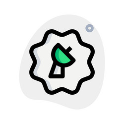 Satellite dish sticker isolated on white Vector Image