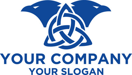 Eagle celtic logo design Royalty Free Vector Image