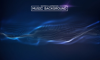 Abstract blue music background with star Vector Image