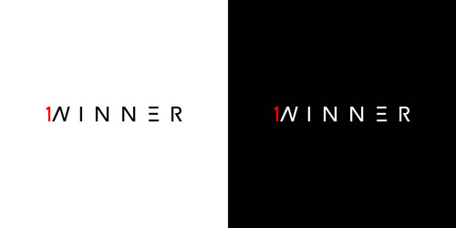 Simple and unique winner logo design Royalty Free Vector