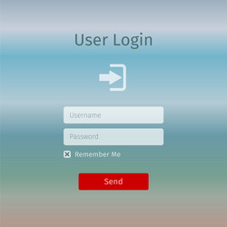 User login page on background Royalty Free Vector Image