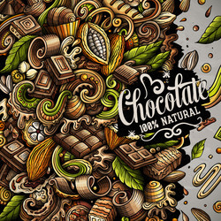 Chocolate hand drawn doodles frame Royalty Free Vector Image