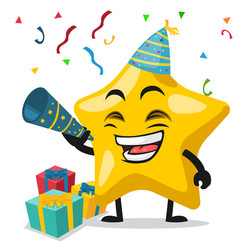 Funy cute blue star Royalty Free Vector Image - VectorStock