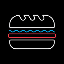 Subway sandwich icon fast food sign graph Vector Image
