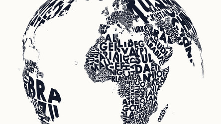 World map text composition name countries Vector Image