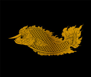 Animal in thai traditional tattoo traditiona Vector Image