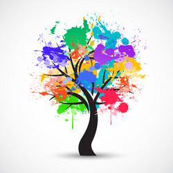 Abstract colorful tree Royalty Free Vector Image