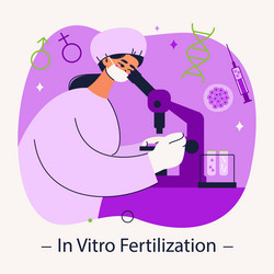 Hand drawn flat design ivf Royalty Free Vector Image