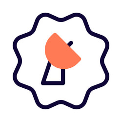 Satellite dish sticker isolated on white Vector Image