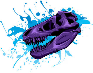 Monochromatic of tyrannosaurus t rex Royalty Free Vector