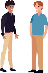 Two men characters Royalty Free Vector Image - VectorStock