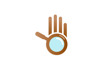 Magnifying glass logo and symbol image Royalty Free Vector