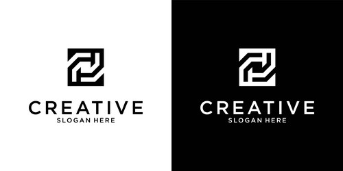 Sz or zs letter logo design Royalty Free Vector Image