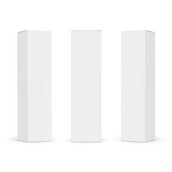 Rectangular thin medical packaging boxes side Vector Image