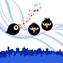 Singing bird Royalty Free Vector Image - VectorStock