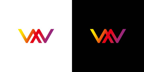 Modern and cool letter mw initials logo design Vector Image