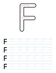 Letter F Tracing Vector Images (over 230)