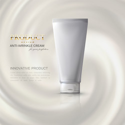 Lifting facial cream ads poster template Vector Image