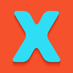 Letter x sign design template element Royalty Free Vector