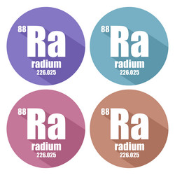 Radium chemical element sign with atomic number Vector Image