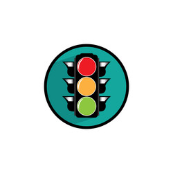 Simple traffic light logo Royalty Free Vector Image